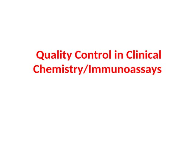 Westgard's rules and LJ (Levey Jennings) Charts. | PPTX