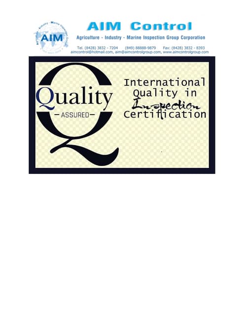 Agriculture - industry - marine control inspection group