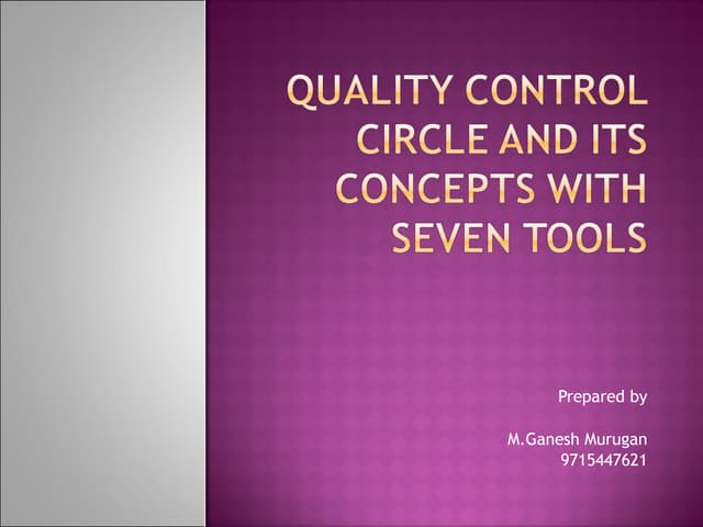 Qcc Quality Control Circle (Collaborative Problem Solving) | PDF | Business | Business and Finance