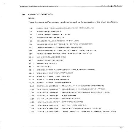 Quality control - Check list formats | PDF