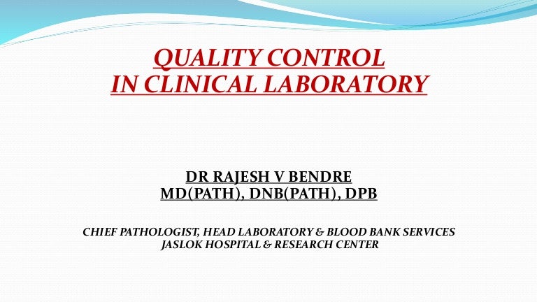 Quality Control In Clinical Laboratory quality-control-in-clinical-laboratory