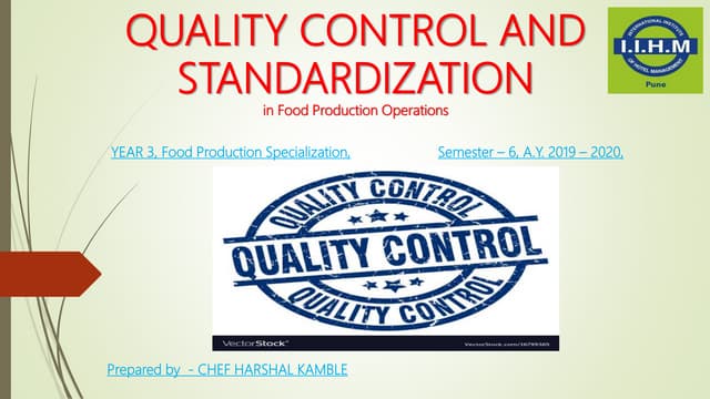 In process control in food industry | PPTX