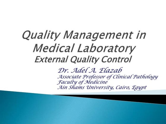 Troubleshooting Poor EQA/QC Performance in the Laboratory | PDF