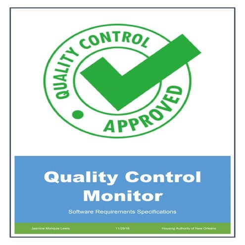 Quality Control Monitor -Presentation | PPTX