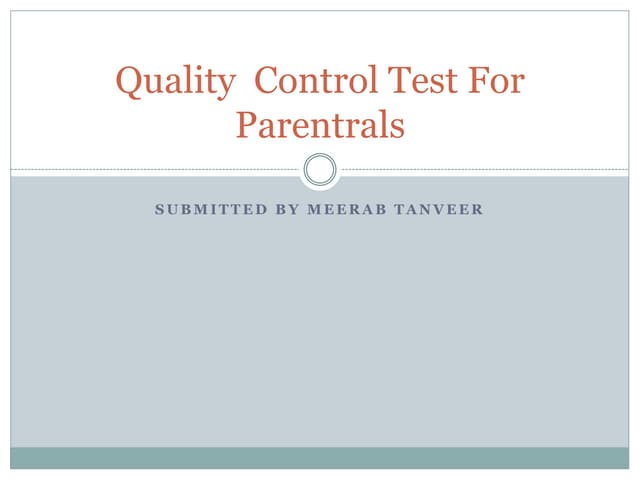 Quality control test of glass containers | PDF