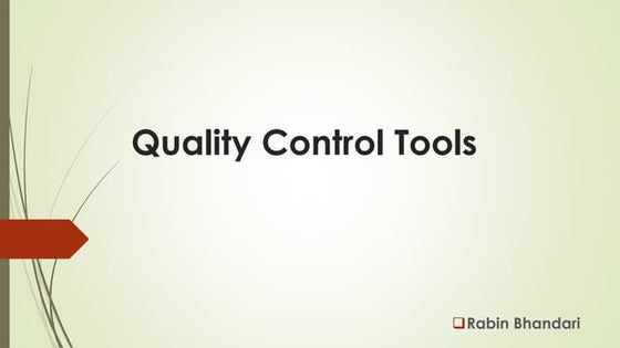7 tools of quality | PPTX | Science