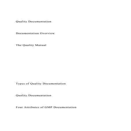 Quality DocumentationDocumentation OverviewThe Q.docx