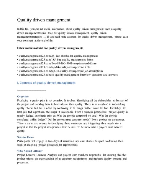 Quality risk management training | PDF