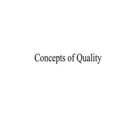 Quality first chapter for class | PPT