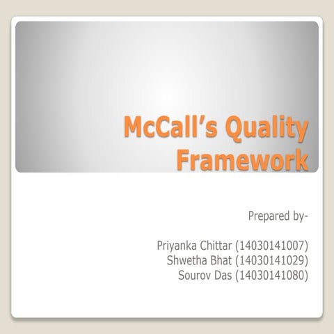 Quality framework 1 | PPT