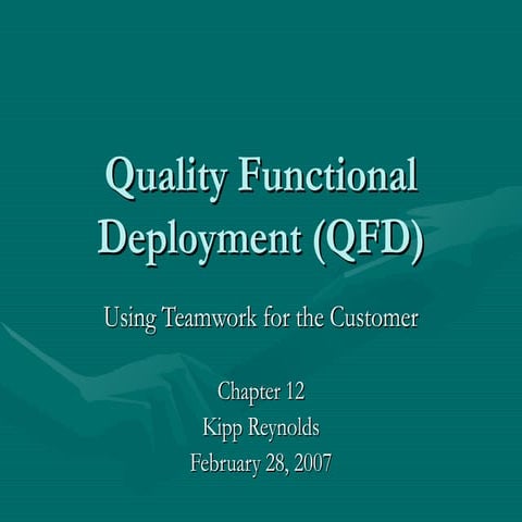 introduction to Quality Functional Deployment (QFD).ppt