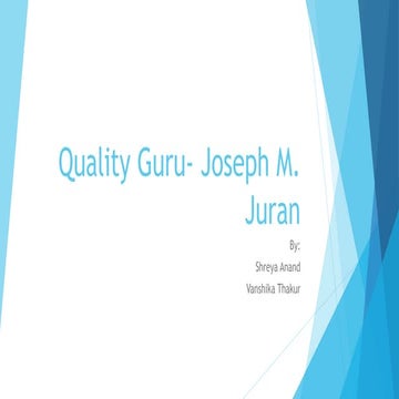 Quality guru Joseph M | PPTX