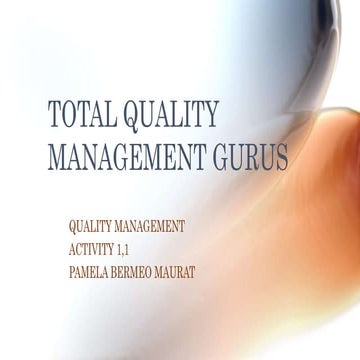 Quality gurus | PPT