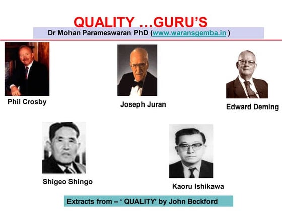 Quality Guru Philip B. Crosby’s Management Principles | PPT