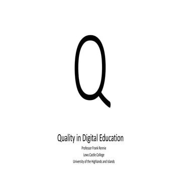 Quality in digital education | PPT