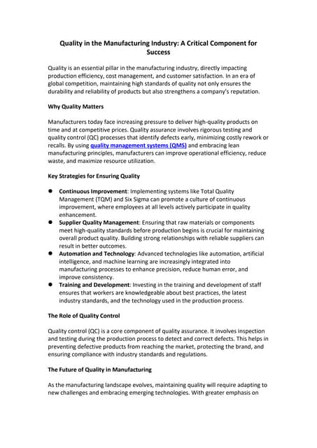 Factors affecting quality | PPT