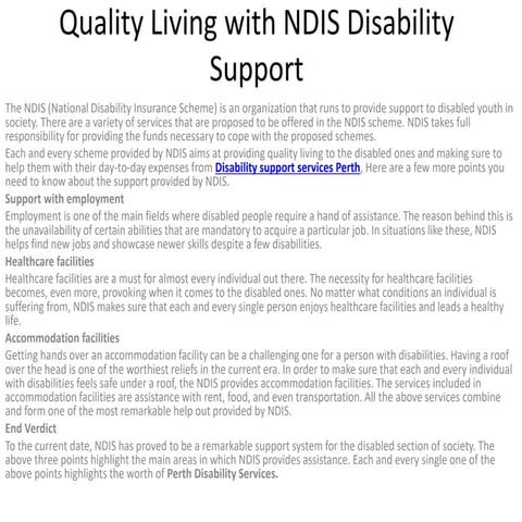 The Importance Of Disability Services | PPTX