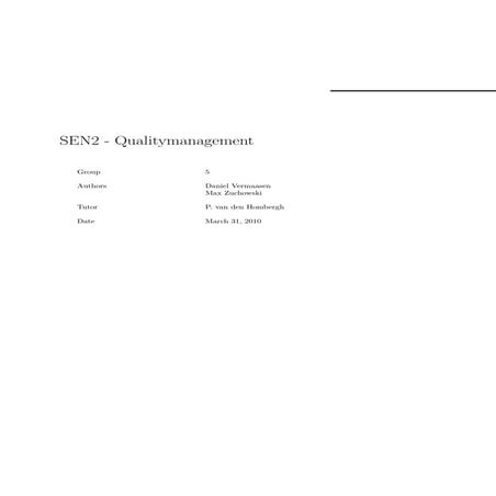 Quality Management handout | PDF