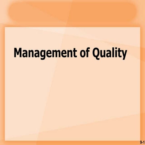 Quality management | PPT
