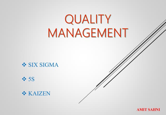 5s in Total Quality Management | PDF