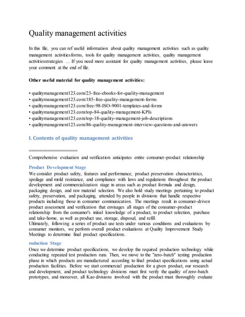 Continual improvement of the quality management system | PDF