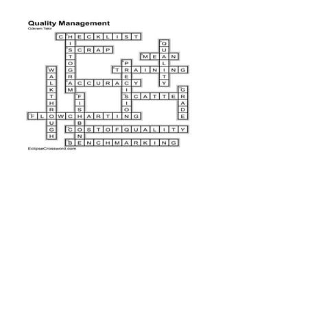 Quality management (answer key) | PDF