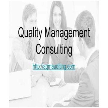 Quality Management Consulting | PPTX