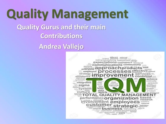 Quality gurus | PPT