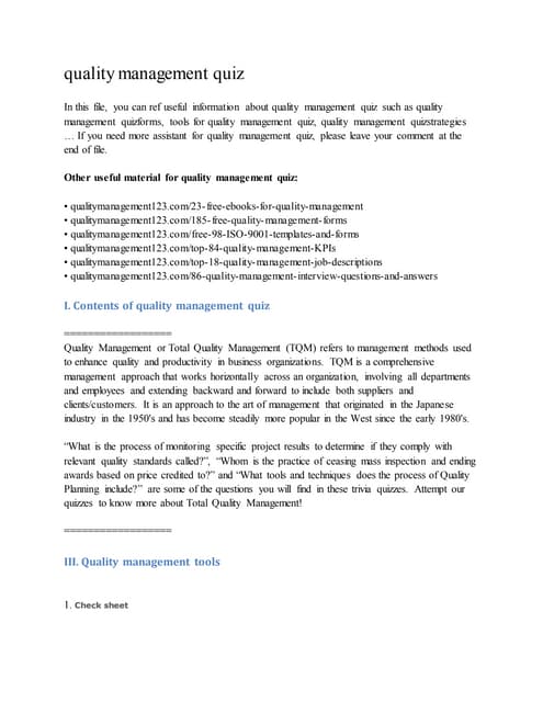 Quality management system diagram | DOCX | Business and Finance