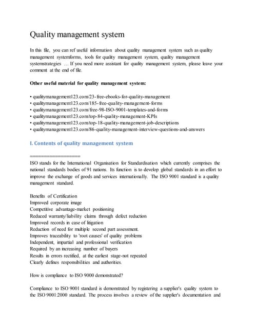 Boeing quality management system | DOCX