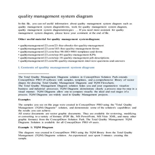 Quality management system diagram | DOCX