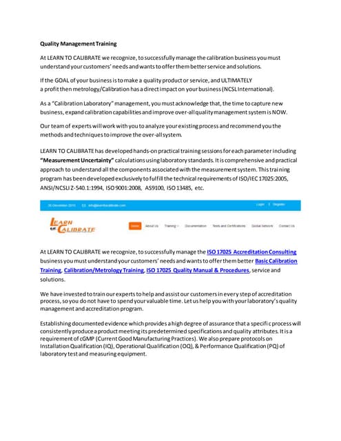 Basic calibration training | PDF | Business | Business and Finance