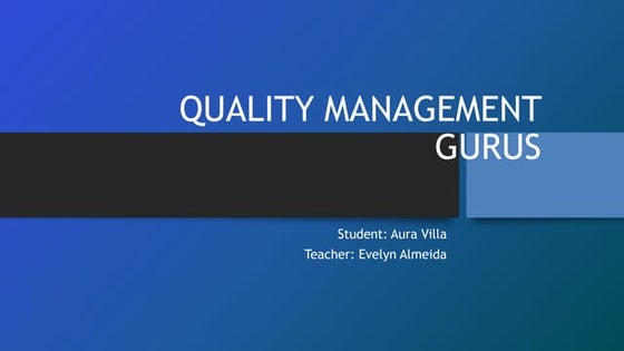 Quality Guru " | PPT