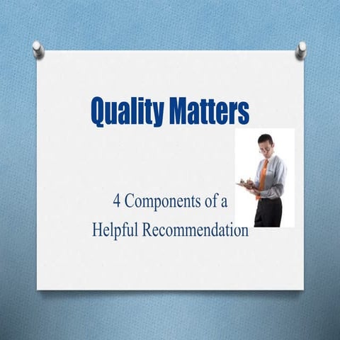 Quality matters | PPTX