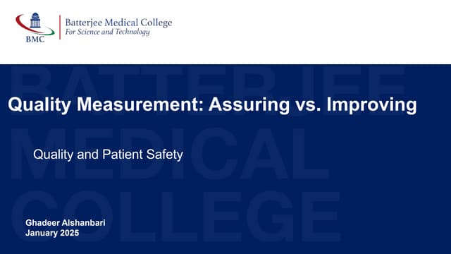 Quality Assurance - Nursing Management | PPTX