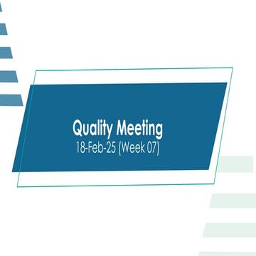 Quality Meeting Report.- on weeklyUpdate | PPTX