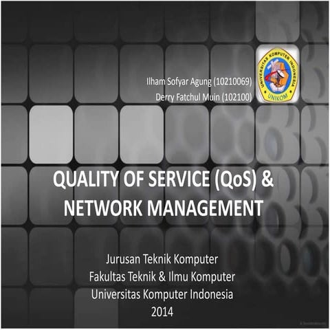 Quality of service (qos) & network management | PPTX