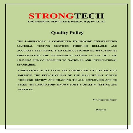 Quality policy | PDF