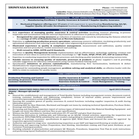 Quality resume | PDF