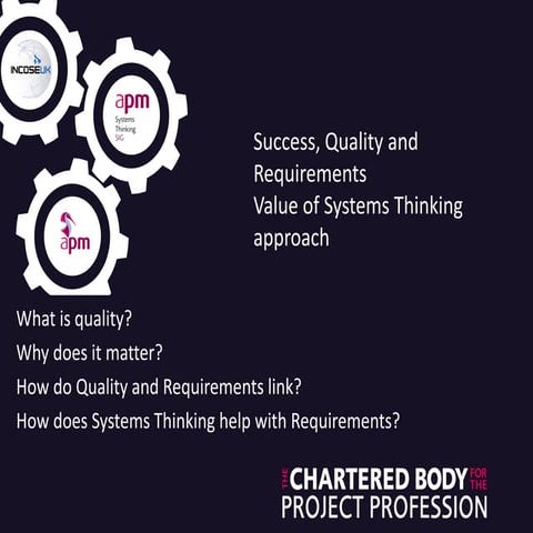 Quality, requirements and success webinar, 6 March 2019 | PDF ...