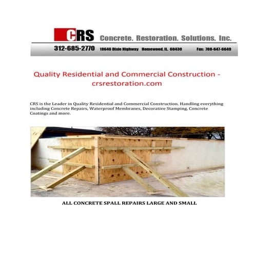 Quality Residential and Commercial Construction - crsrestoration.com