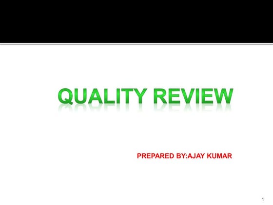 Quality review | PPTX