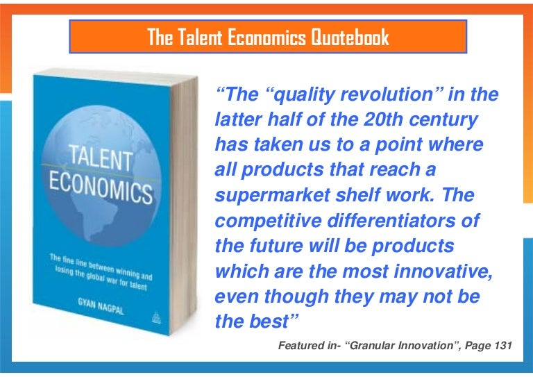 Talent Economics on "the quality revolution"