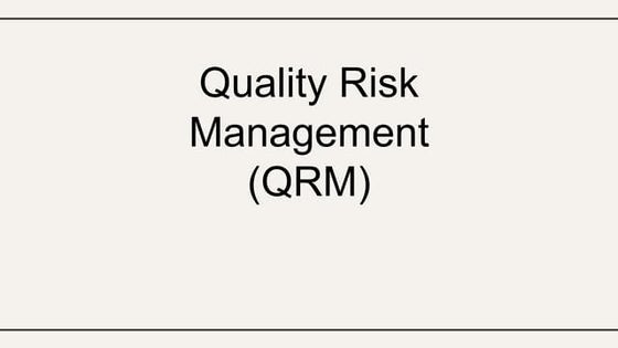 Quality Risk Management | PPTX