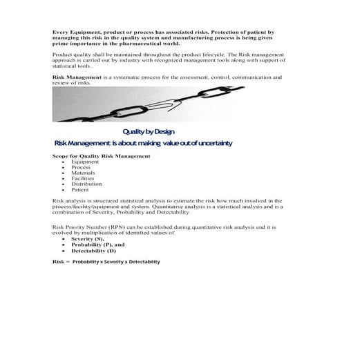 Quality risk management | PDF