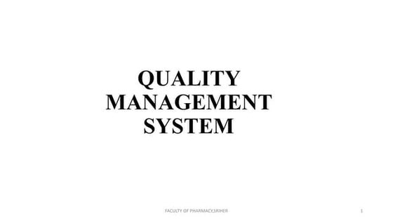 Quality Risk Management | PPT