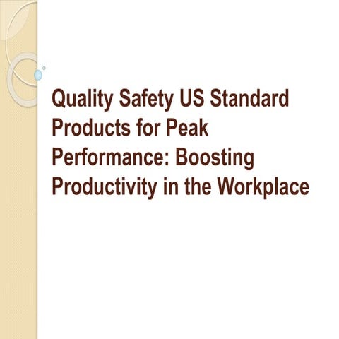 Quality Safety US Standard Products for Peak Performance: Boosting ...