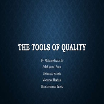 Quality tools and techniques- 7 tools of quality | PPTX