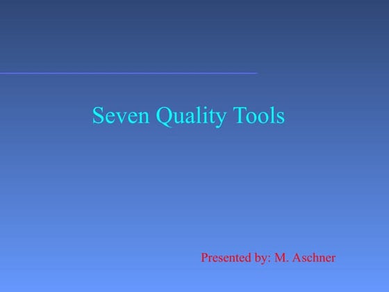 7 QC Tools training presentation | PDF