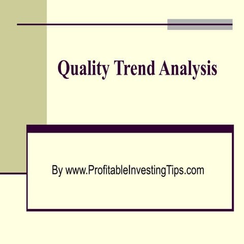 Quality Trend Analysis | PPT
